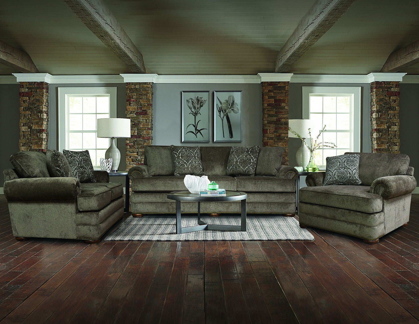 Knox - Loveseat With Nails – Eller & Owens Furniture and Mattress