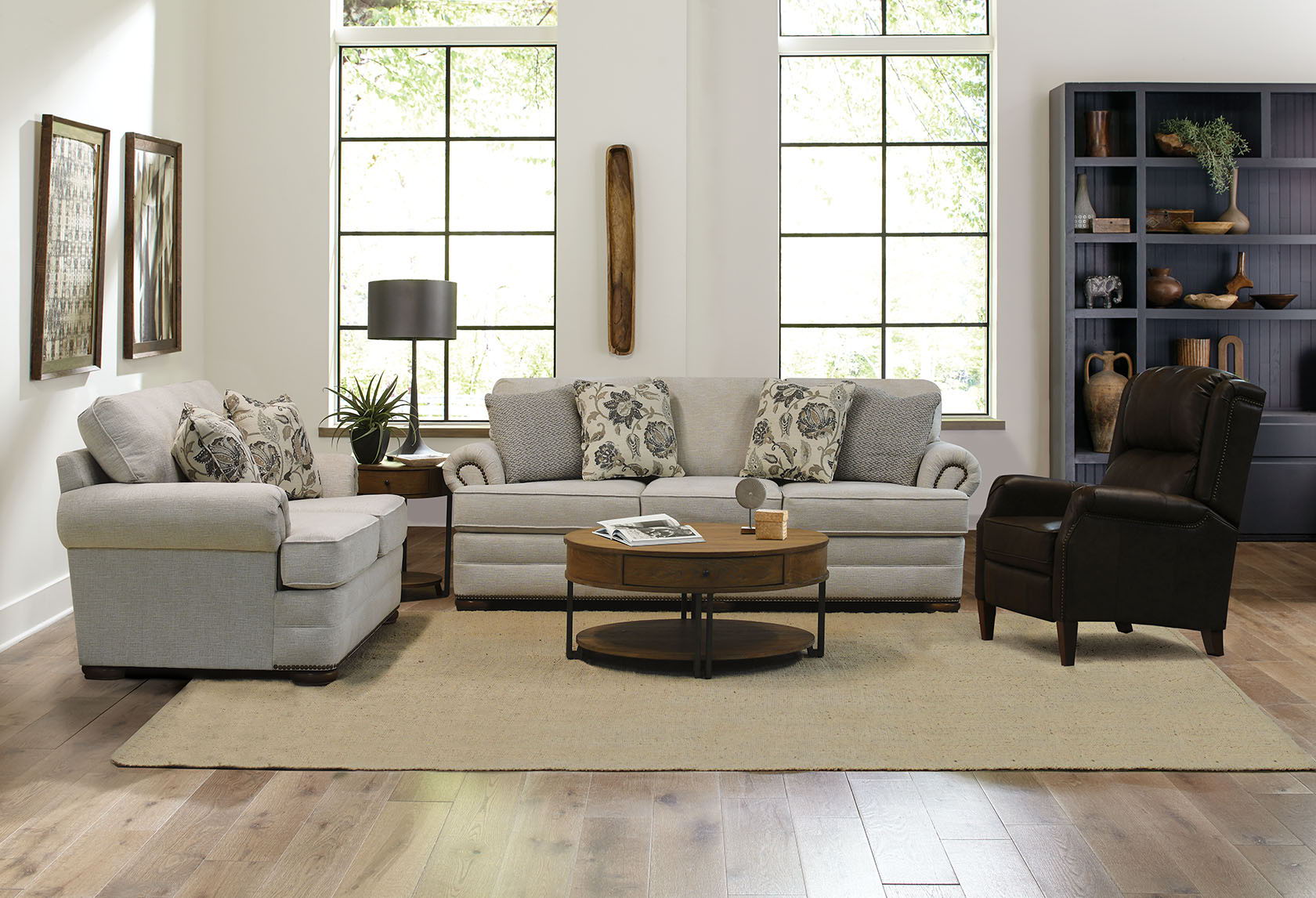 Knox - Loveseat With Nails – Eller & Owens Furniture and Mattress